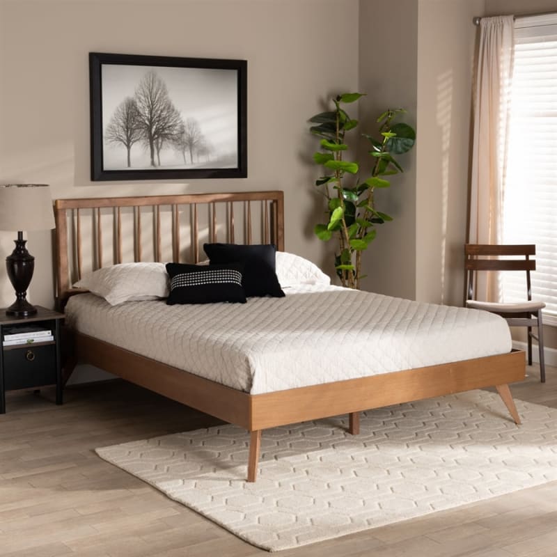 Toru Platform Bed in Ash Walnut Finish by Baxton Studio - BAX-Toru-Ash ...