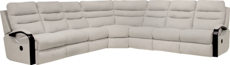 Jansen 3 Piece Lay Flat Reclining Sectional in Shell LiveSmart ...
