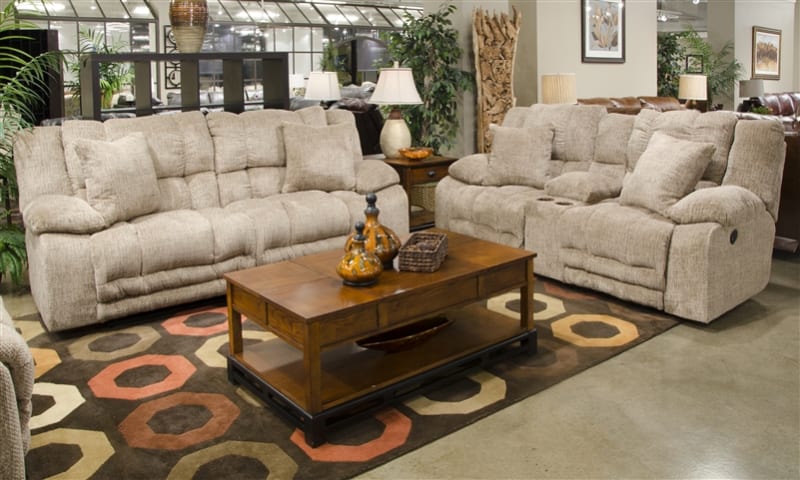 Branson 2 Piece Power Lay Flat Reclining Set in Camel Fabric by ...