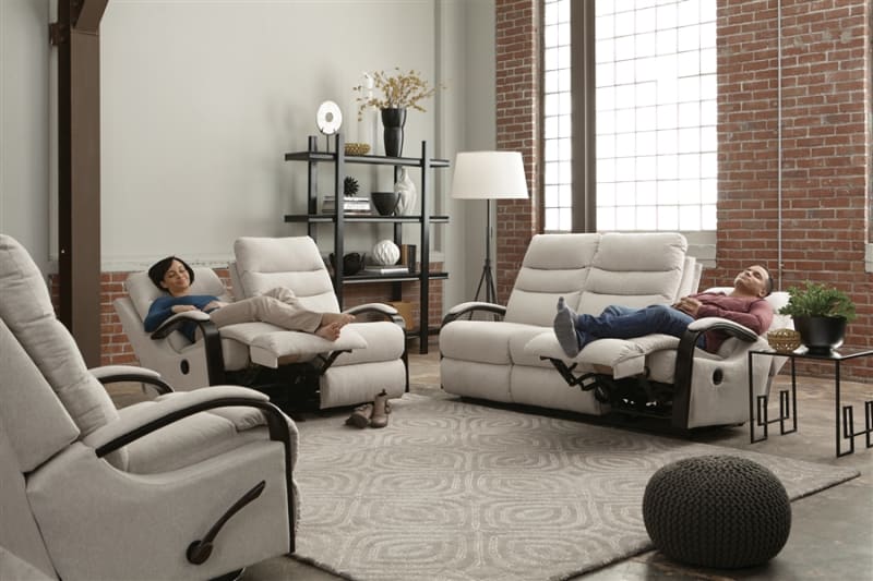 Jansen 2 Piece Power Lay Flat Reclining Set in Shell LiveSmart ...