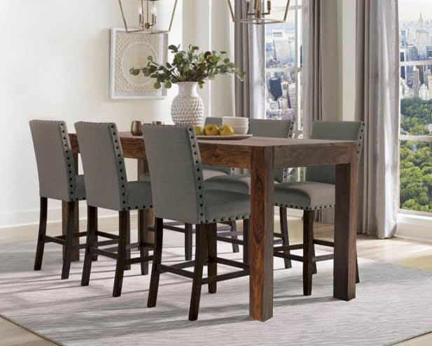 Keats 5 Piece Counter Height Dining Set in Warm Chestnut Finish by ...