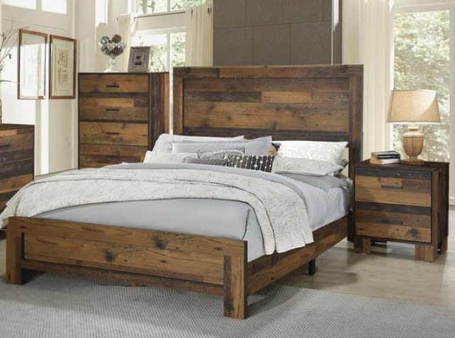 Sidney Bed in Rustic Pine Finish by Coaster - 223141Q