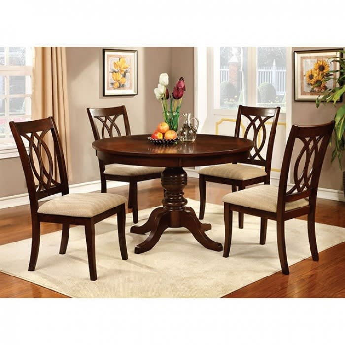 Carlisle 5 Piece Round Table Dining Room Set by Furniture of America ...