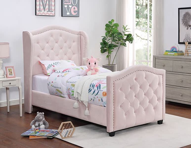Kerran Twin Bed in Blush Finish by Furniture of America - FOA-CM7454PK-B