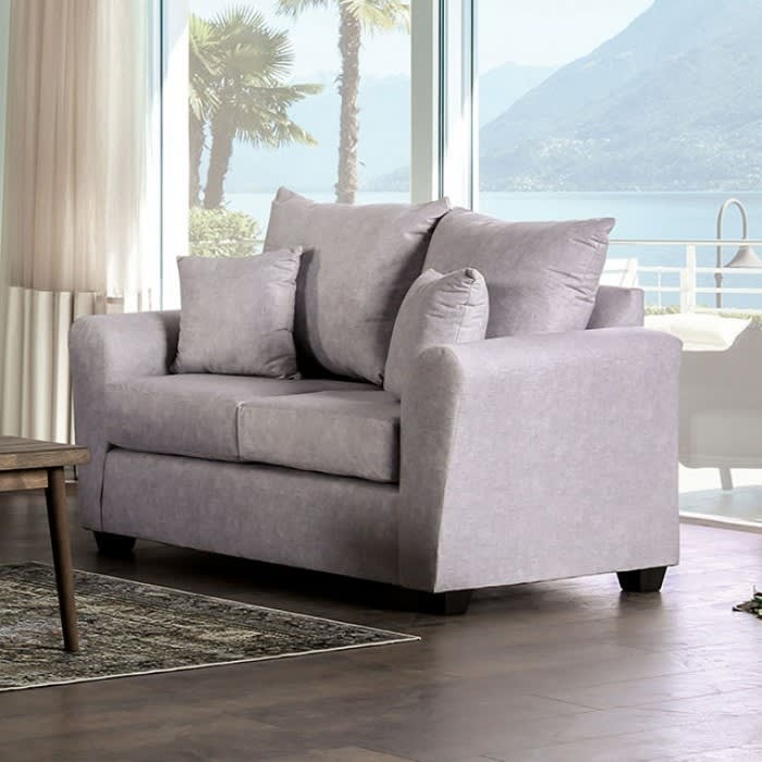 Croydon Love Seat in Light Gray Finish by Furniture of America - FOA ...