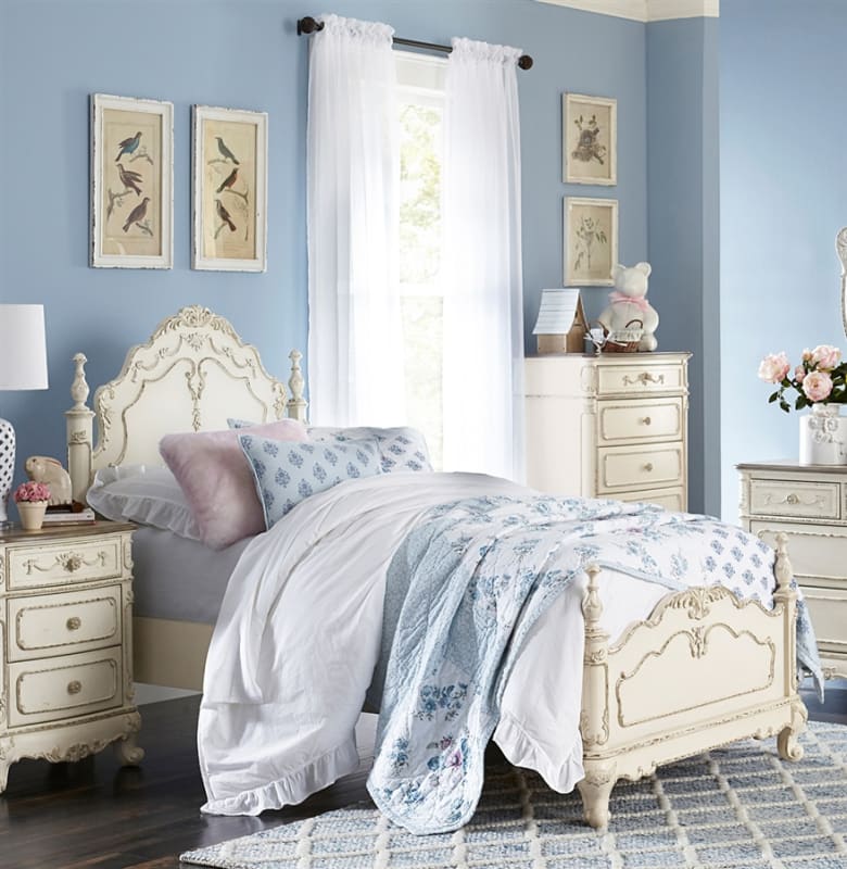 Cinderella Queen Bed in White Finish by Home Elegance - HEL-1386NW-1