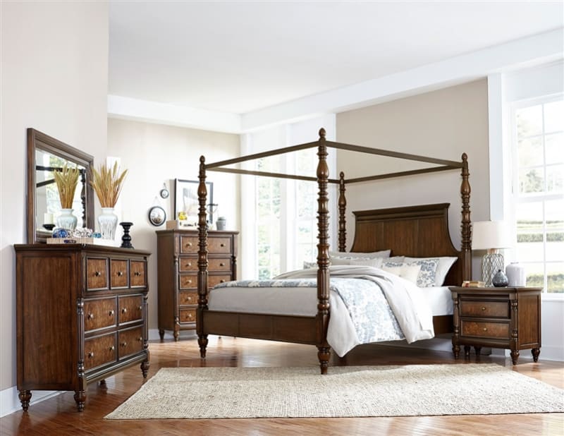 Verlyn 6 Piece Bedroom Set in Cherry by Home Elegance - HEL-1946-1-4