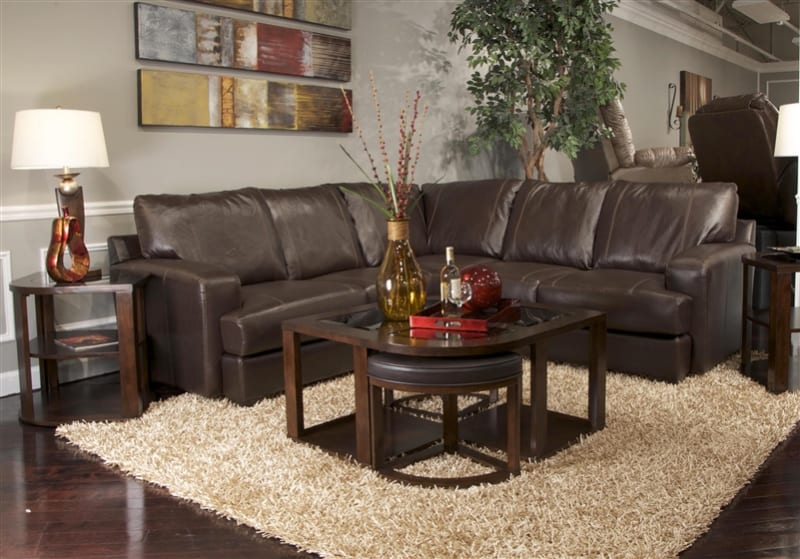 Barrington 2 Piece Mahogany Leather Sectional by Jackson Furniture ...