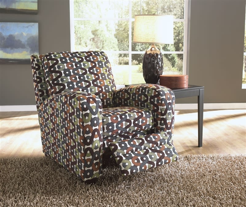 Halle Accent Reclining Chair in Gemstone Pattern Basil Green by Jackson ...