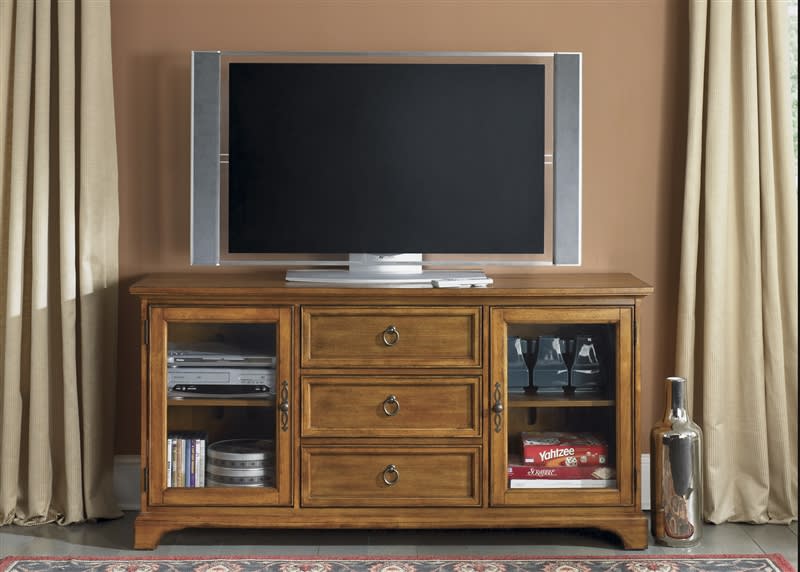 Beacon 64-Inch TV Stand in Oak Finish by Liberty Furniture - 451-TV64