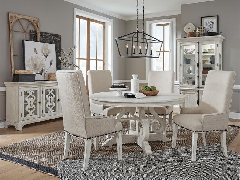 Bronwyn 5 Piece 48" Round Table Dining Room Set with Host Side Chairs ...