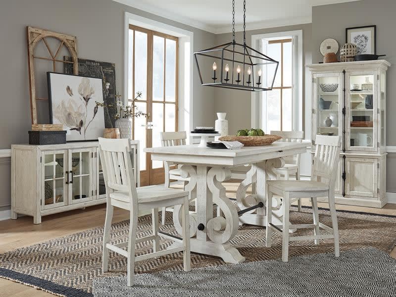 Bronwyn 5 Piece Counter Height Dining Set in Alabaster Finish by ...