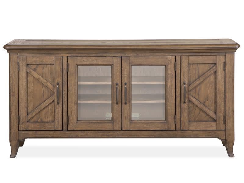 Roxbury Manor 65 Inch TV Console in Homestead Brown Finish by Magnussen ...
