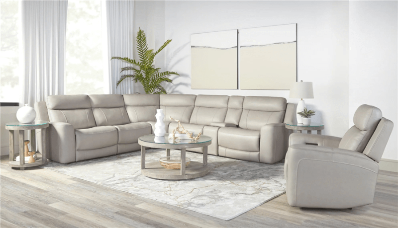 Calgary BUILD YOUR OWN Power Headrest Power Reclining Sectional in ...