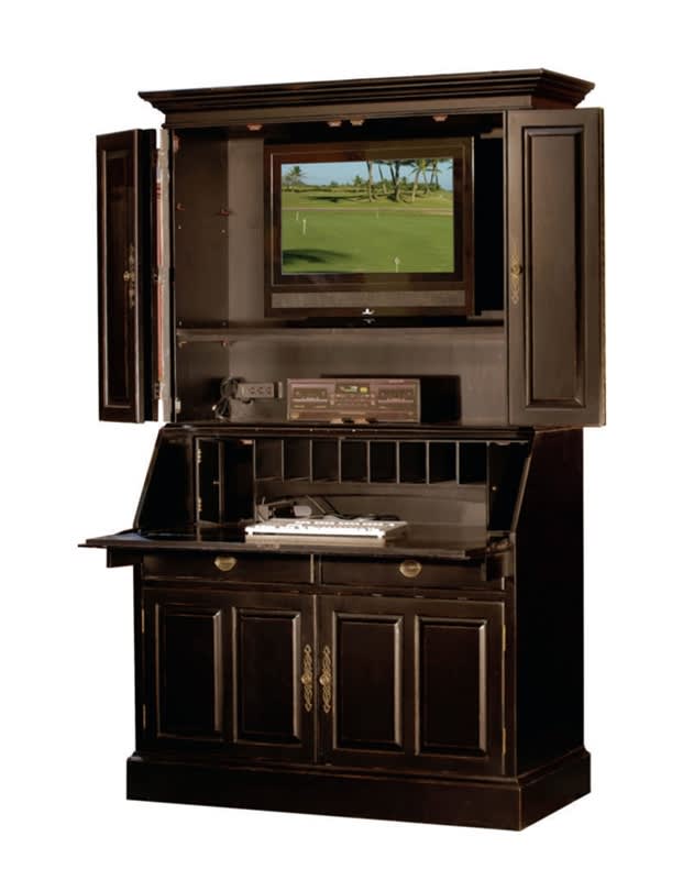 Century Television Secretary in Antique Charcoal by Row One - P875-50