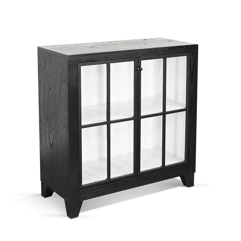 Ryan Small Accent Display Cabinet in Umbra Black Finish by Sunny ...