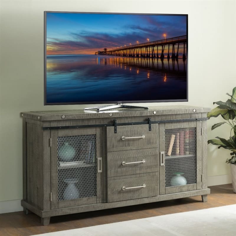 Industrial Charms 64" TV Stand/Server in Washed Gray Finish by Vilo ...