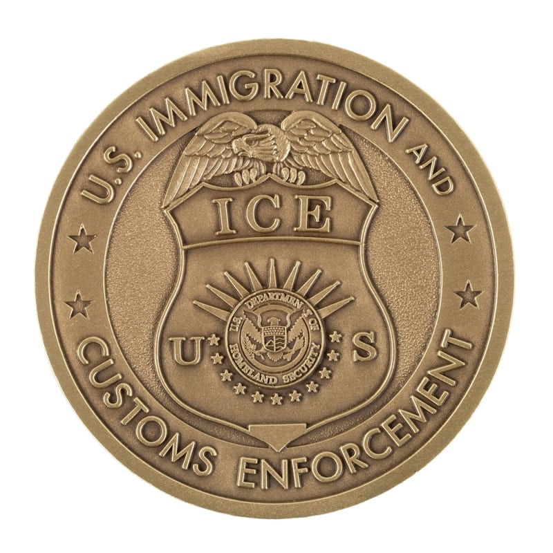 ICE Badge Coin - Antique Brass