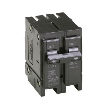 Eaton BR240 40A BR Plug-On Breaker, 2P, 120/240V, 10 kAIC