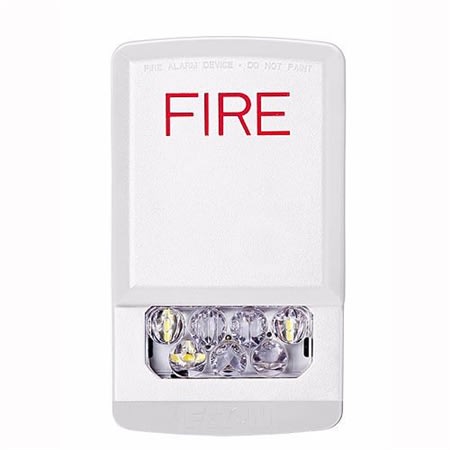 Eaton ELSTW Wheelock Eluxa LED Strobe, Wall, FIRE Lettering, Clear Lens ...