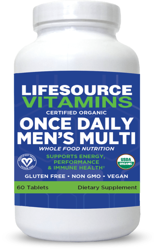 LifeSource Vitamins - Men's Multi - Once Daily - Certified Organic ...