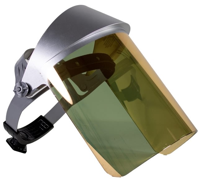 oberon heat reflective gold faceshield cremation