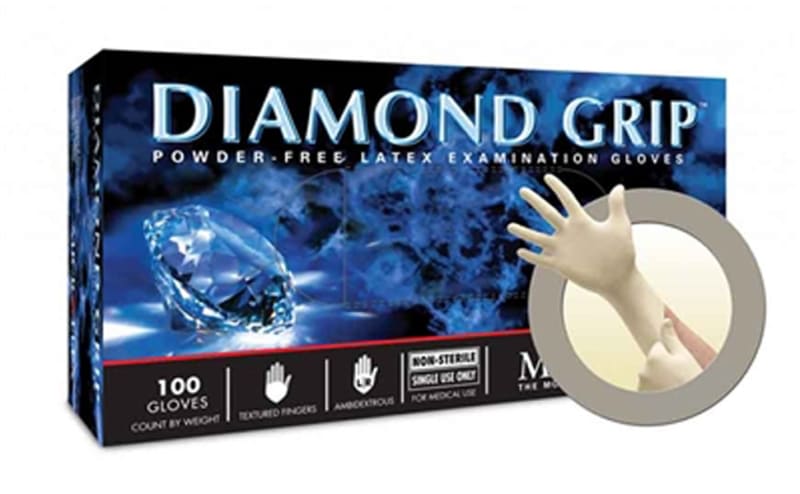 SMALL DIAMOND GRIP LATEX GLOVES