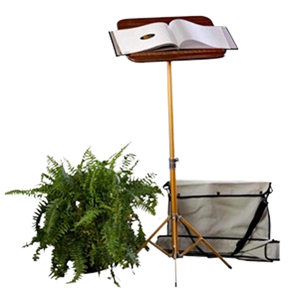 portable pedestal cemetery register stand base chapel