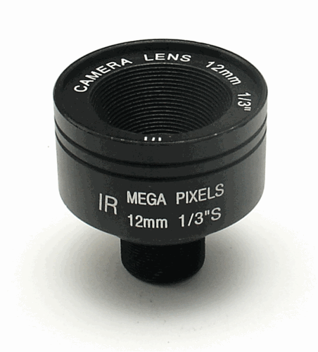 12mm, F1.6M12 Mount, Fixed Iris High Res, CCTV Lens