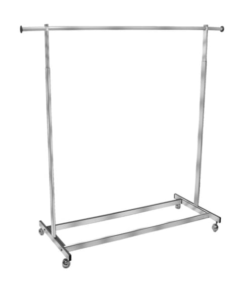 Single Chrome Rolling Rack