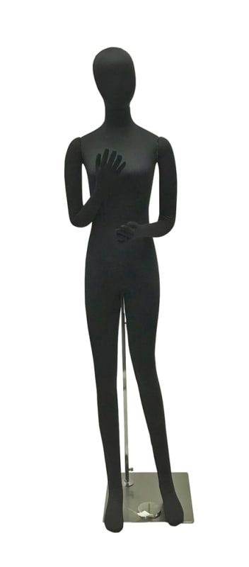 Posable Flexible Female Mannequin in Black | Mannequins Express