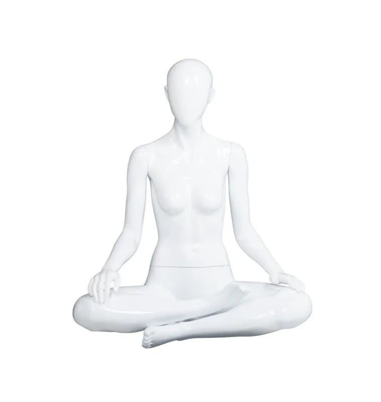 Female Yoga Mannequin – Seated Ohm Pose | Gloss or Matte White ...