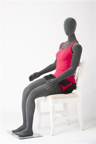 Female Posable Egghead Mannequin in Grey