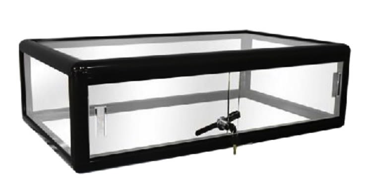 Glass Countertop Display Case in Black