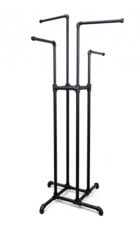 BLACK PIPE 4 WAY RACK DISPLAY