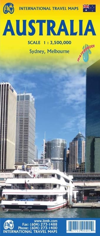 ITMB Waterproof Australia Travel & Road Map | Tear-Resistant | Road ...