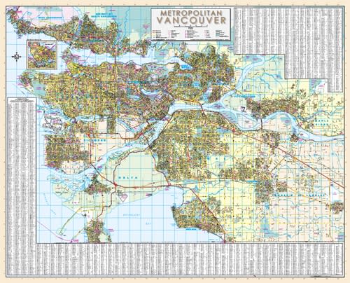 Metro Vancouver Regional Wall Map. This large wall map displays ...