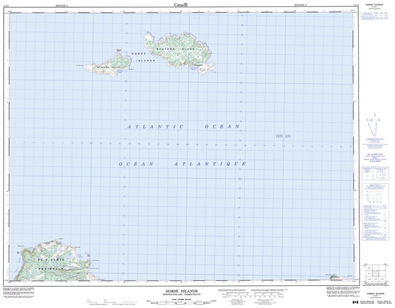 002L04 - HORSE ISLANDS - Topographic Map
