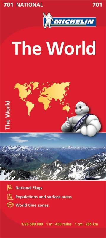 Discover the Michelin 701 World Wall Map. A bold 140cm x 101cm ...