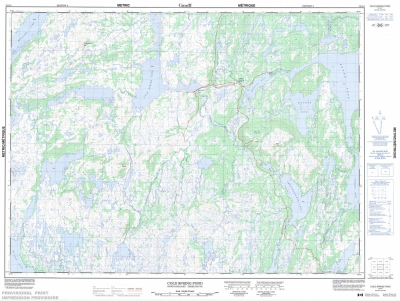 012A01 - COLD SPRING POND - Topographic Map