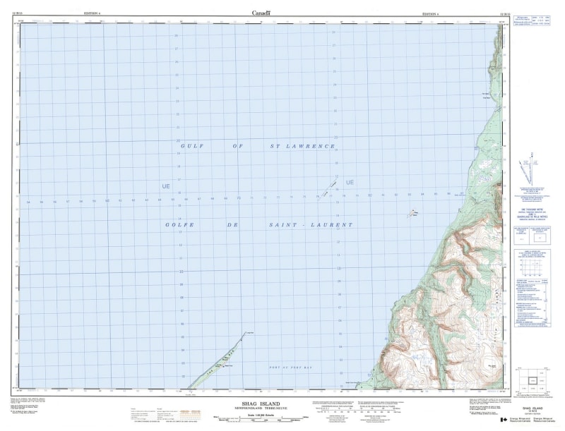 012B15 - SHAG ISLAND - Topographic Map