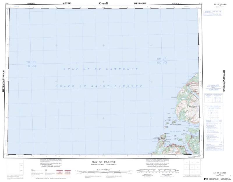 012G - BAY OF ISLANDS - Topographic Map