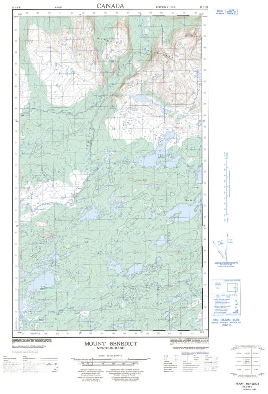 013J10E - MOUNT BENEDICT - Topographic Map