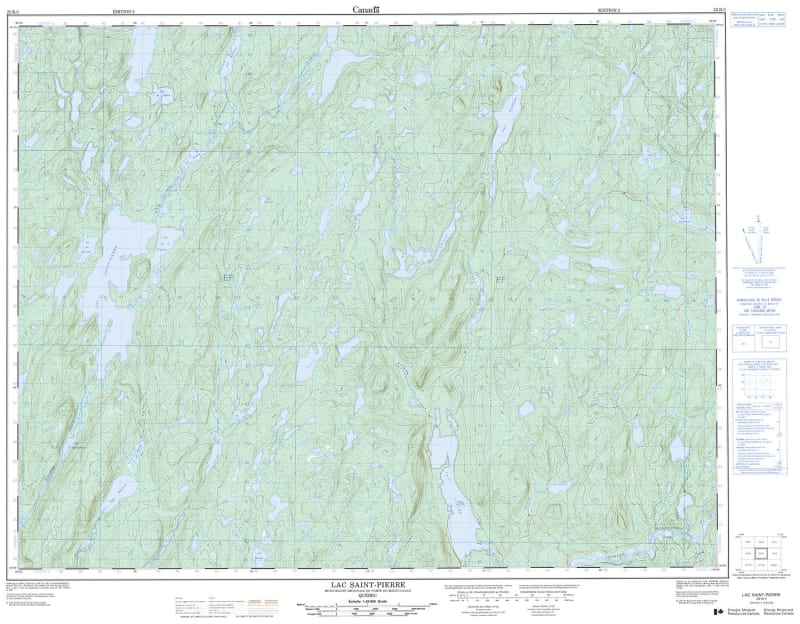 022K01 - LAC SAINT-PIERRE - Topographic Map