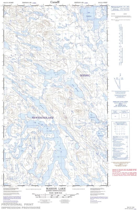 023I13W - MARION LAKE - Topographic Map