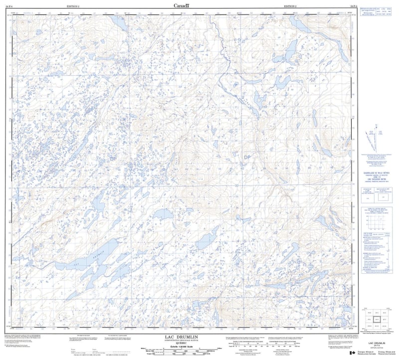 024F04 - LAC DRUMLIN - Topographic Map