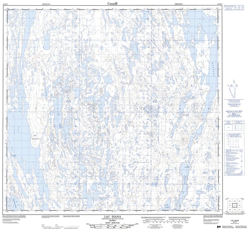 024K07 - LAC DIANA - Topographic Map