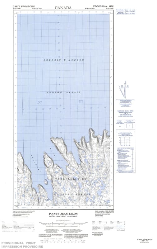 025E01W - POINTE JEAN-TALON - Topographic Map
