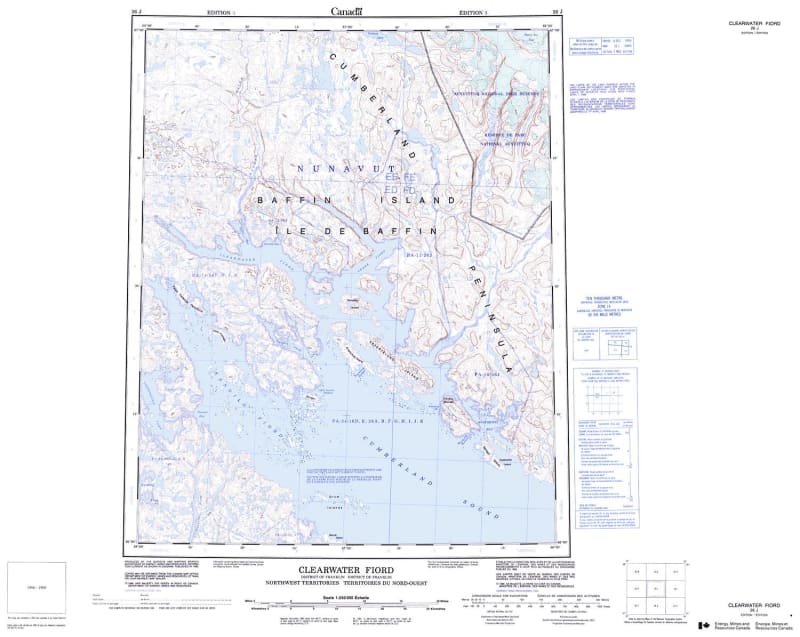 026J - CLEARWATER FIORD - Topographic Map