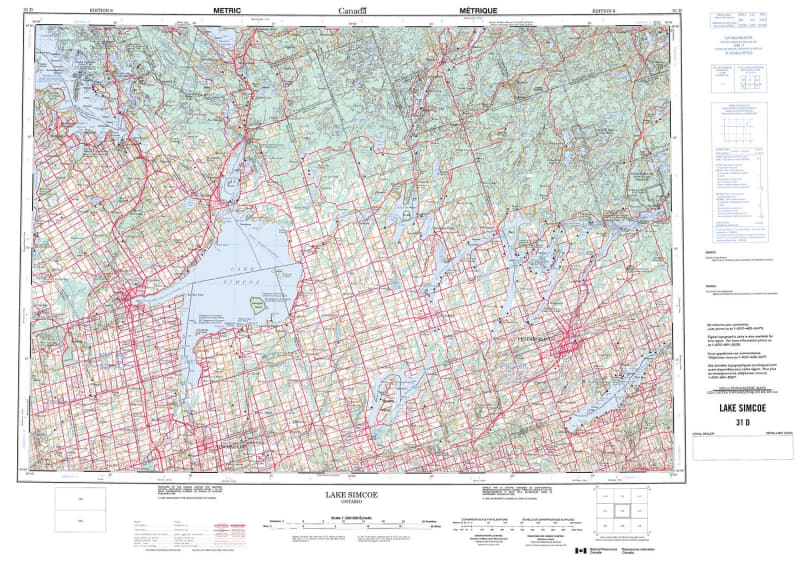 031D - LAKE SIMCOE - Topographic Map